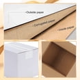 Tivkeber 8x6x6 Shipping Boxes, 40-Pack White Corrugated Cardboard Boxes ...