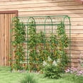 A-Frame Metal Arch Trellis 17x72x72in with Net Outdoor Green - Walmart.com