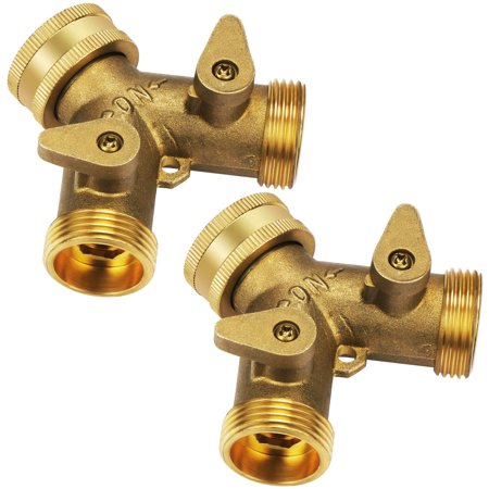 PCS 2 Way Y Splitter for Double Washing Machine Faucet Supply Hose, 3/4 ...