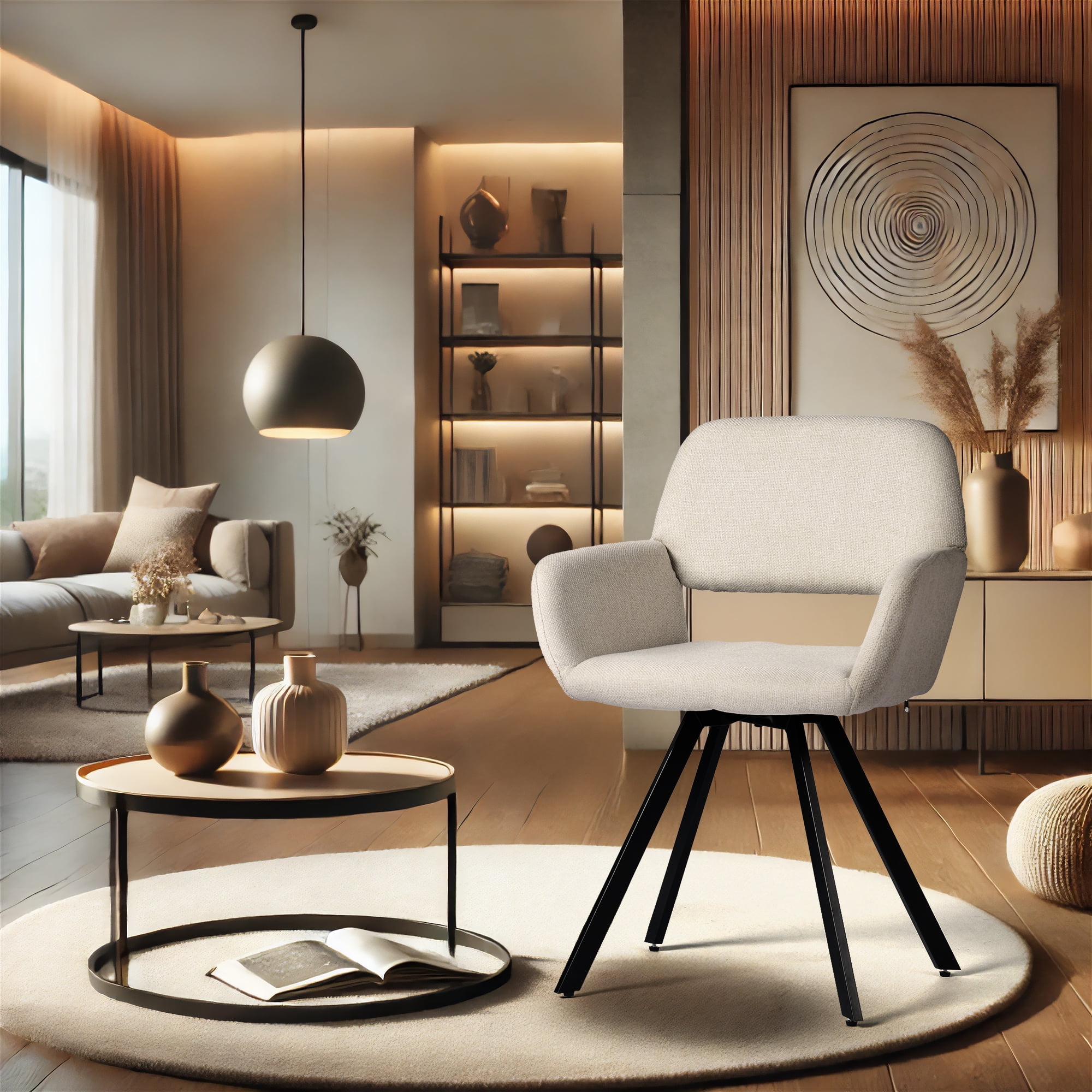 Click here for Homy Casa Set Of 2 Swivel Dining Chairs With Breat... prices