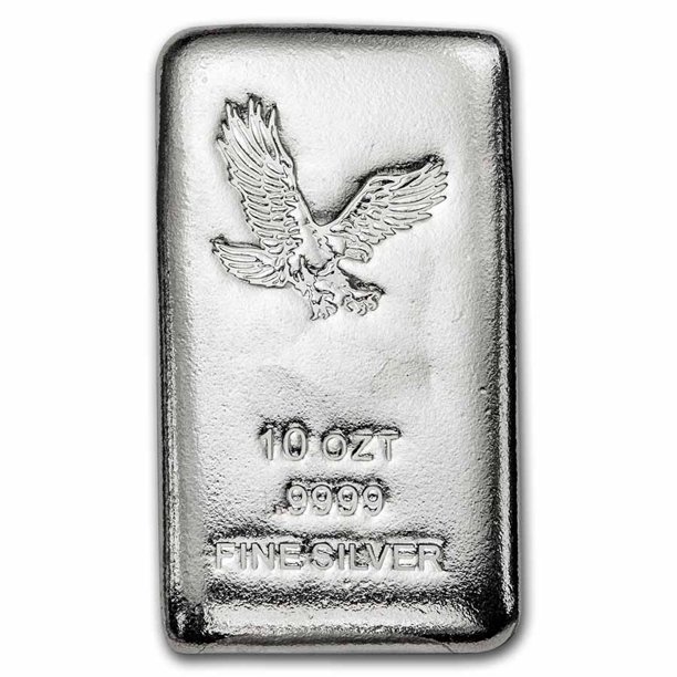 10 oz Silver Bar - American Bald Eagle .9999 Fine - Walmart.com