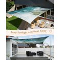 Abstract Art Sun Shade Sail 6.5'X10' Turquoise White Paint Texture ...