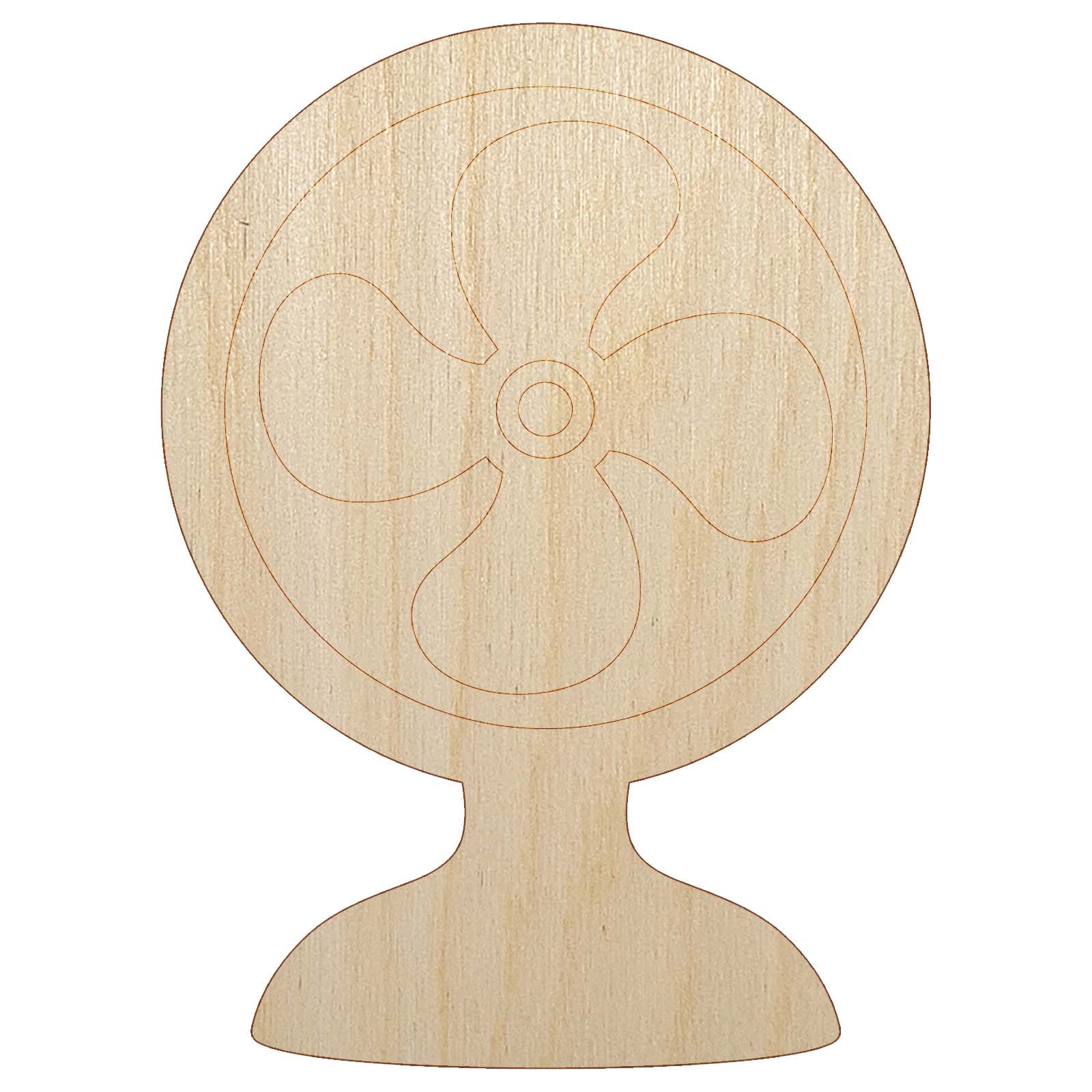 Stay Cool Fan Wood Shape Unfinished Piece Cutout Craft DIY Projects - 4 ...