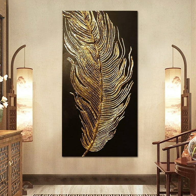 Feather Painting On Canvas