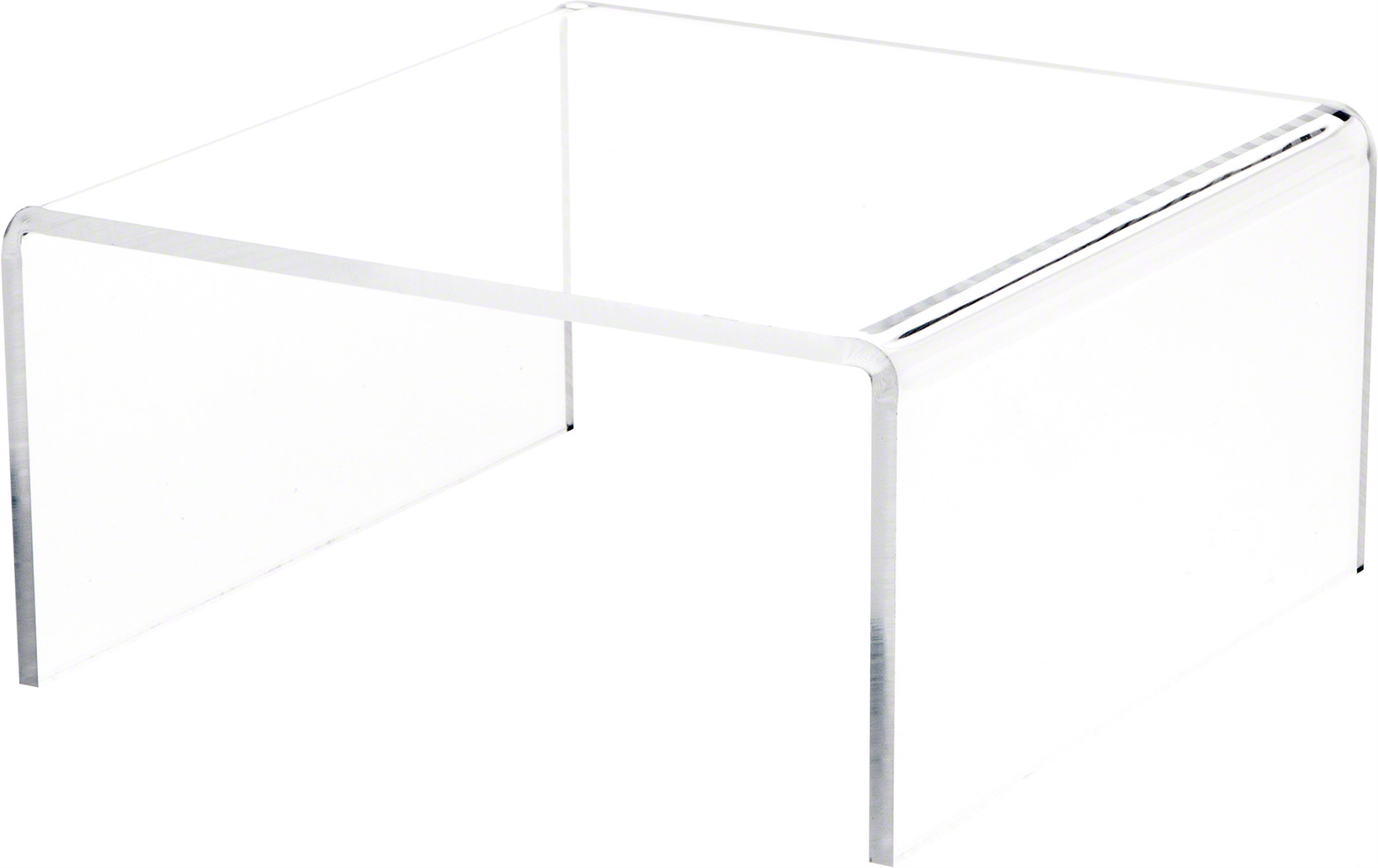 Plymor Clear Acrylic Short Square Display Riser, 4" H x 8" W x 8" D (1/ ...