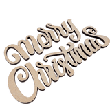 Krafty Supply 1/8" MDF Merry Christmas Wood Words Cutout | Merry ...