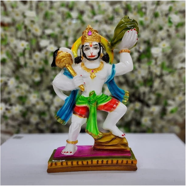 Lord Hanuman Statue in Marble Dust Hanuman Ji Idol Hanuman Lifting ...