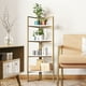 Hommoo 4-Tier Corner Multipurpose Display Shelves, Free Standing Corner ...
