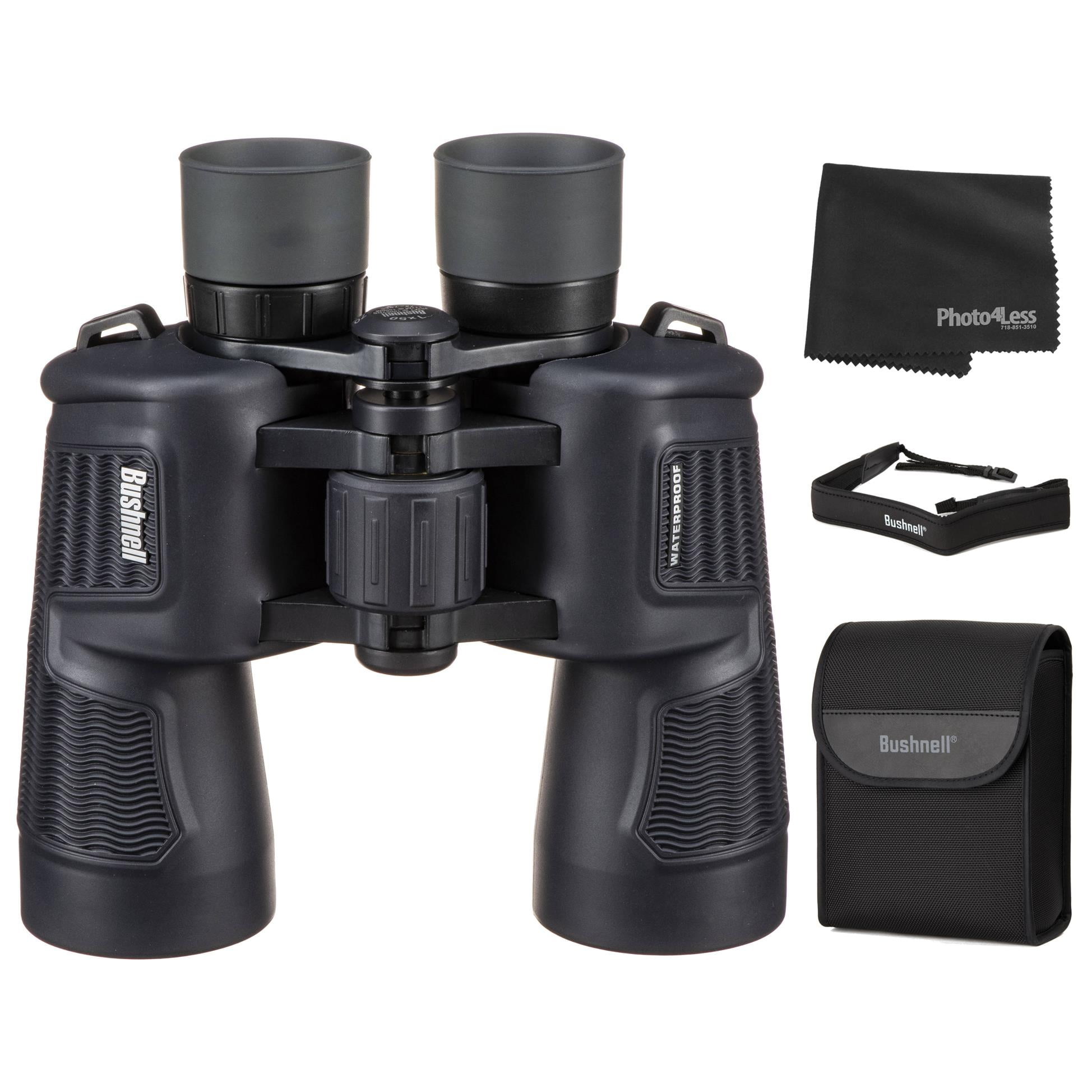 Bushnell H2O 7x50 Porro Prism BAK-4 Waterproof Binoculars; Includes Case, Neck Strap, Lens Caps ...
