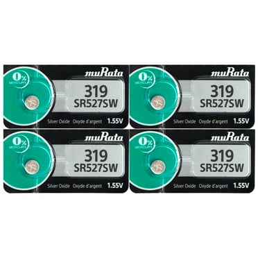 4 Murata 337 SR416SW SR416 SILVER OXIDE watch battery - Walmart.com