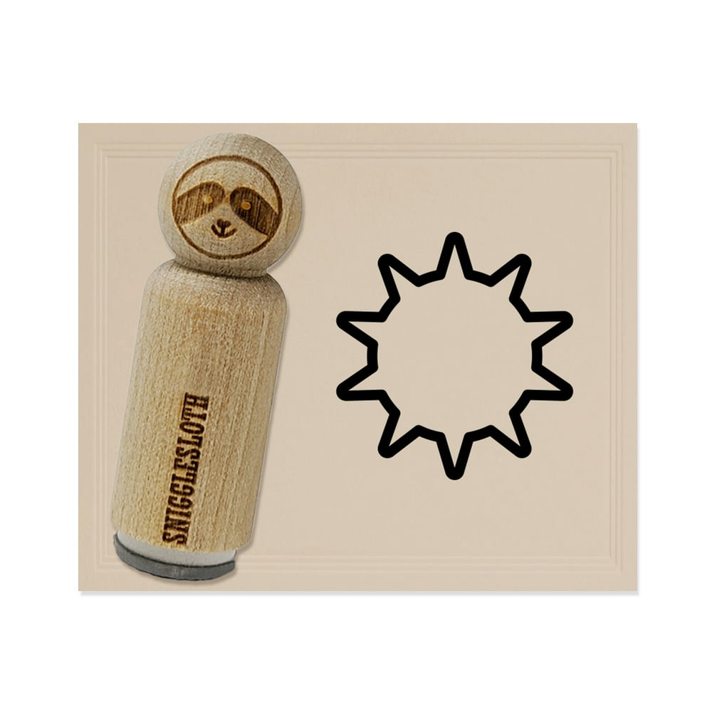 Sun Outline Rubber Stamp for Scrapbooking Crafting Stamping - Mini 1/2 ...