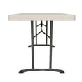 Lifetime 4 Foot Rectangle Folding Table, Indoor/Outdoor Commercial Grade, Almond (80568 ...