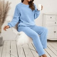 Women's Fuzzy Lounge Sets Casual Pajamas Sets Fleece Pullover and Pants ...