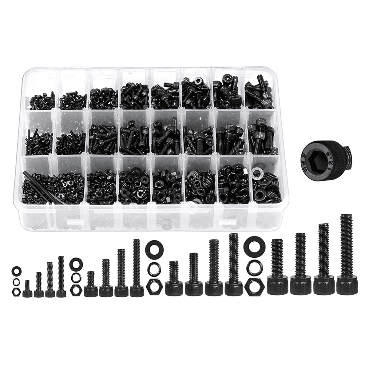 Click here for Unbranded 1600pcs Metric Screw Assortment Metric B... prices