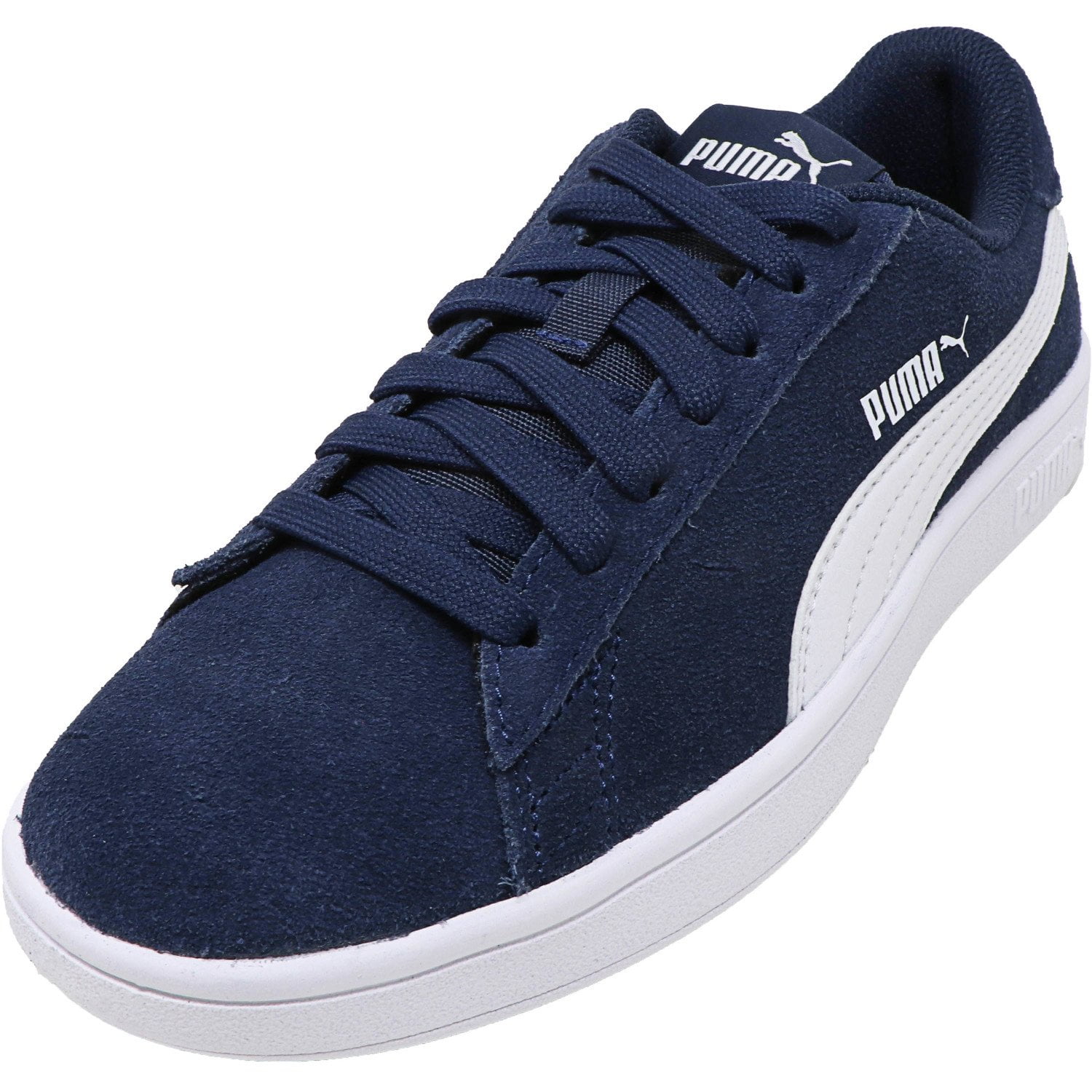 Puma Men's Smash V2 Peacoat / White Ankle-High Suede Sneaker - 4M ...