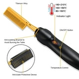 Dicasser Ceramic Hot Comb, Electric Heating Comb Brush, Hair ...