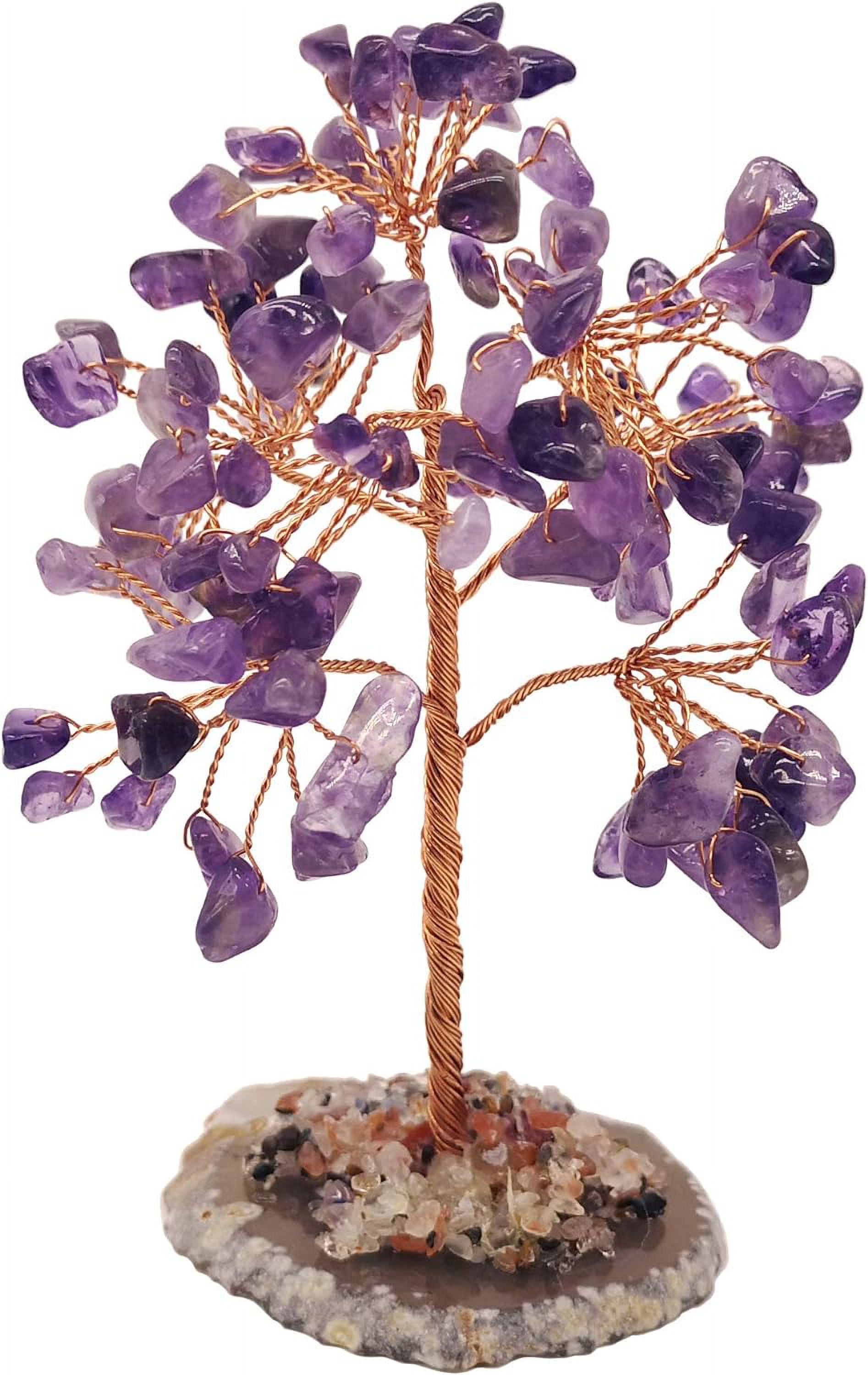 CHAO Árbol de dinero de cristal morado para curación de chakras, Feng ...