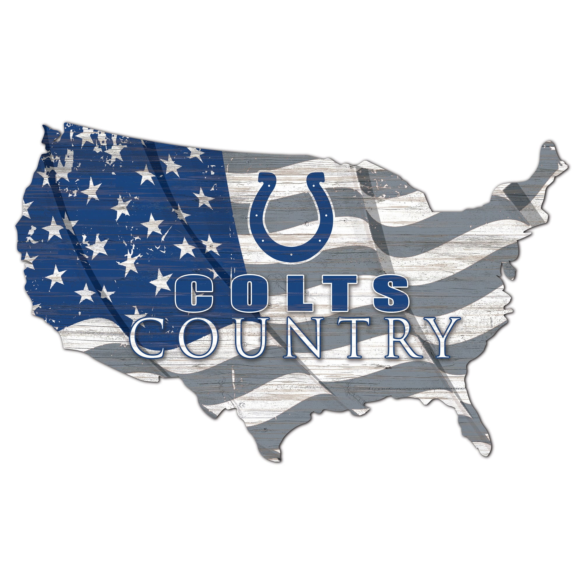 Indianapolis Colts USA Flag Cutout Sign - Walmart.com
