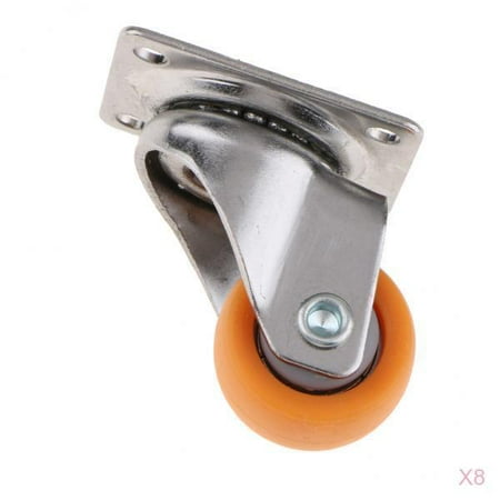 Caster Wheels, 1 Inch 25mm Rubber Wheel Heavy Duty Industrial Castors ...