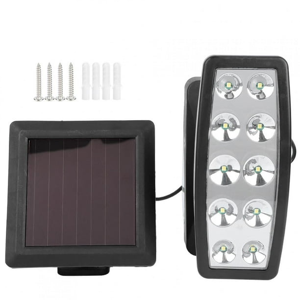 Adjustable 10 LED Chips Solar Powered Induction Wall Light Spotlights ...