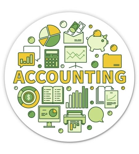 Accounting - 8" Vinyl Sticker - For Car Laptop I-Pad - Waterproof Decal ...