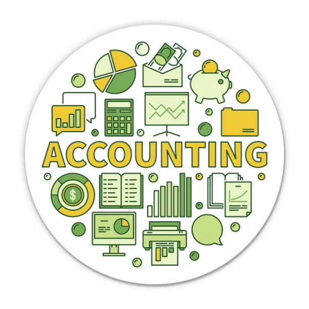 Accounting - 8" Vinyl Sticker - For Car Laptop I-Pad - Waterproof Decal ...