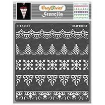CrafTreat Eau De Cologne Stencil for Painting and Crafting - 12"x12 ...