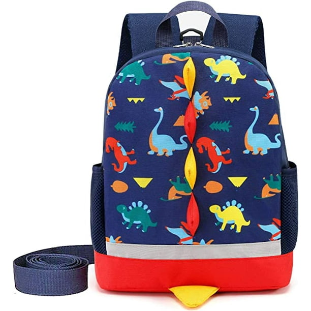 Toddler Backpack Dinosaur Preschool for Boys with Leash Chest Strap ...