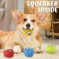 2/3/6 Pack 2.8" Smiley Face Squeaky Dog Toys Soft Dog Balls Latex Rubber Squeak Dog Toys for ...