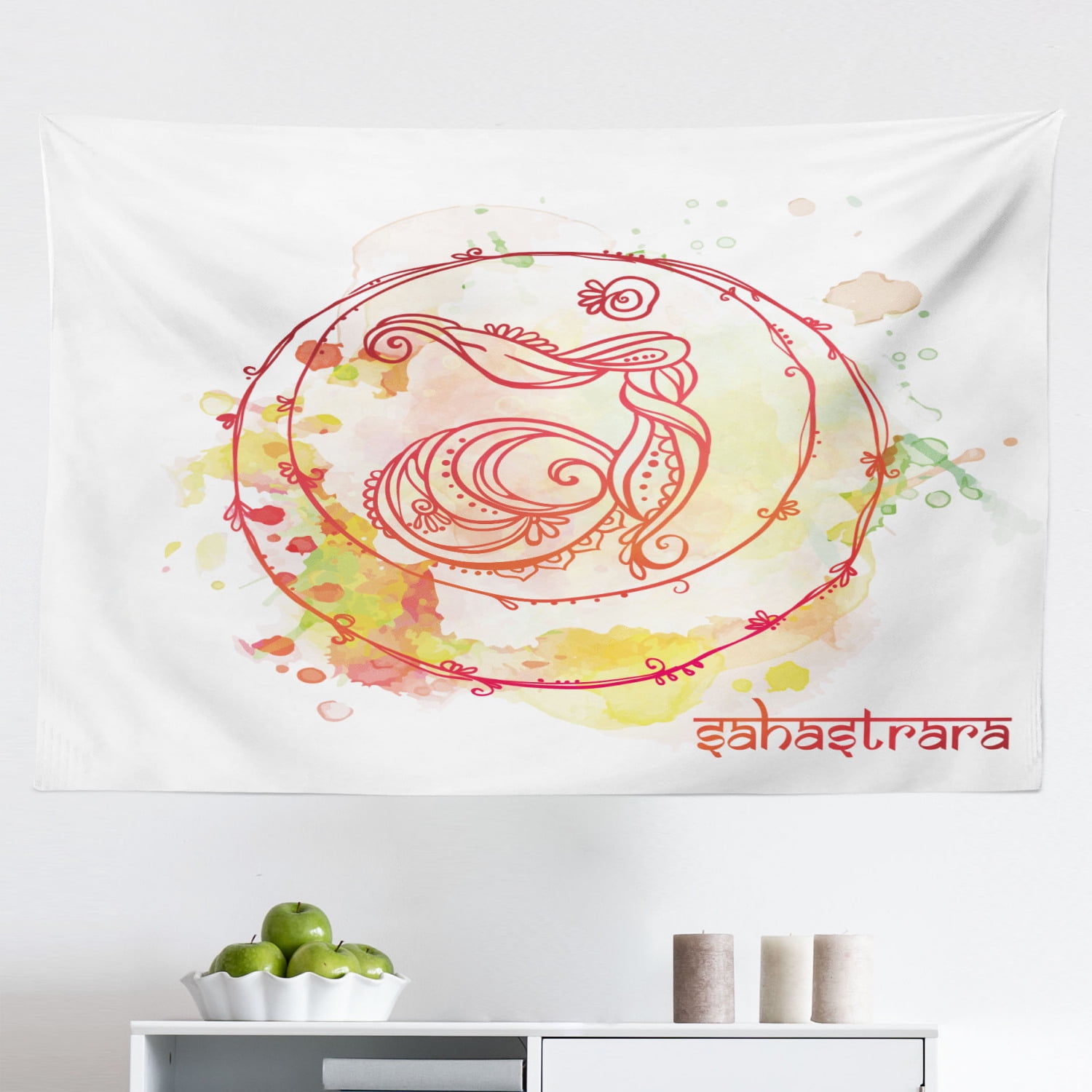 Colorful Tapestry, Gradient Colored Digital Female Human Body with ...