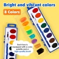 10 Pack 8 Colors Washable Kids Watercolor Paint with Brush, Bulk Party ...