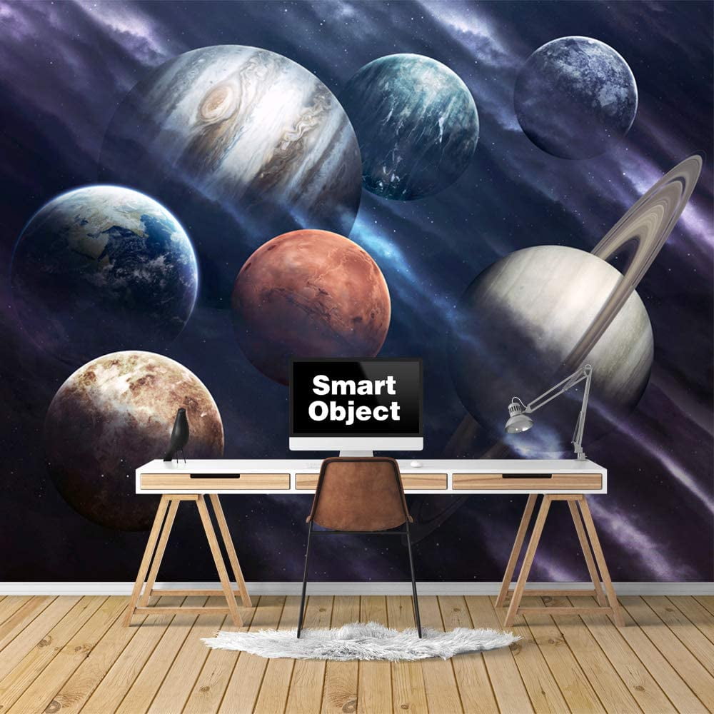 Idea4wall 4pcs Planets of Solar System Peel and Stick Wallpaper ...