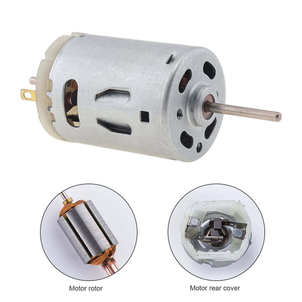 R380 DC Motor 12V 5500RPM Biaxial Output Micro Motor for DIY Toys Small ...