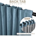 Thermal Insulated Blackout Curtains 2 Panels Set, Linen Back Tab/Rod ...