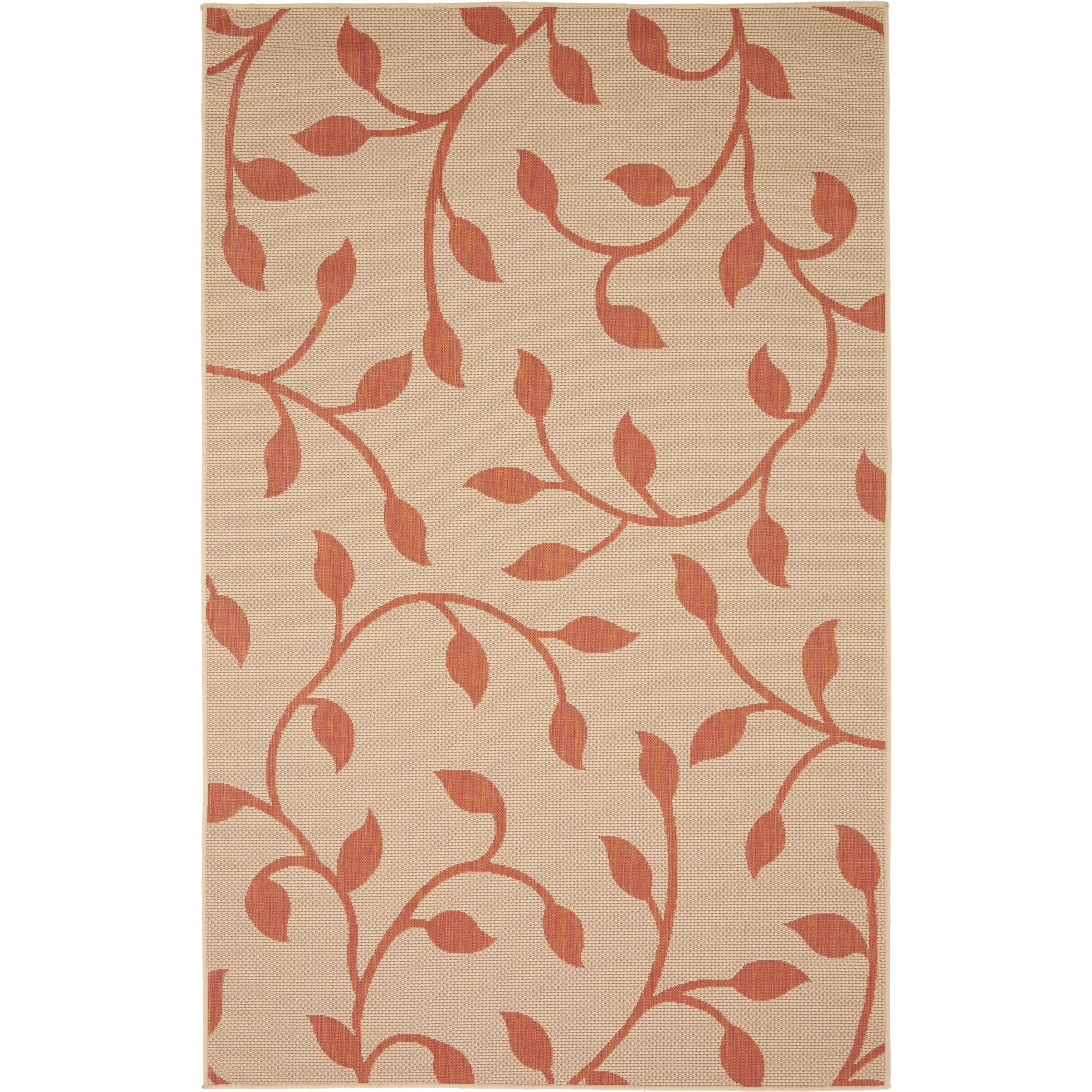 Unique Loom Botanical Outdoor Modern Floral Area Rug or Runner ...