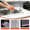2 PCS Acrylic Sink Splash Guard 16.14 * 13.38 Inch Clear Freestanding ...