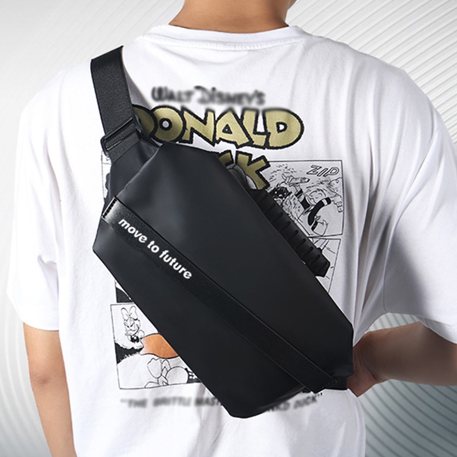 Sling Bag Lightweight Slim Crossbody Bag for Men Anti-theft Chest ...