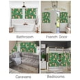Cartoon Owls Green Palm Leaves Short Blackout Curtains 36 Inch Long ...