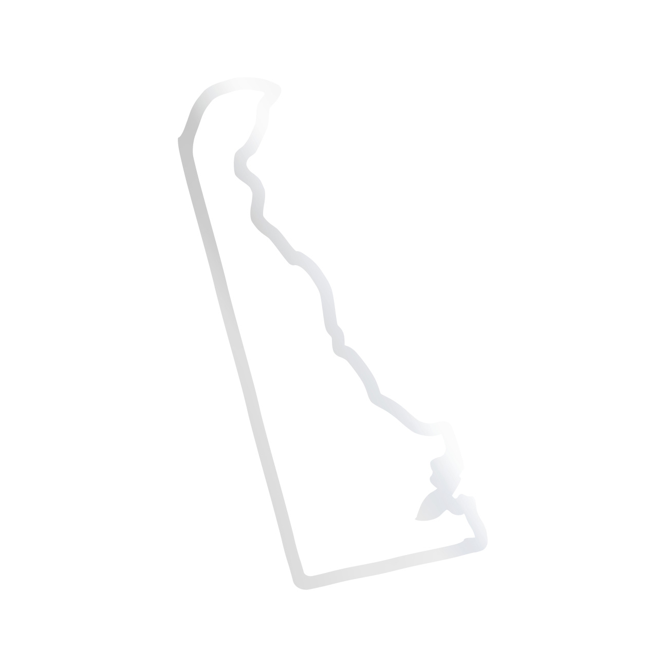 Delaware Outline Sticker Decal Die Cut - Self Adhesive Vinyl ...