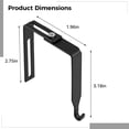 6 Pack Over Door Hooks, Heavy Duty Metal Hanger Rack, Adjustable Space ...