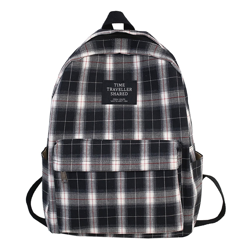 Yucurem Fashion Aesthetic Backpacks Large Vintage Plaid Student Travel ...