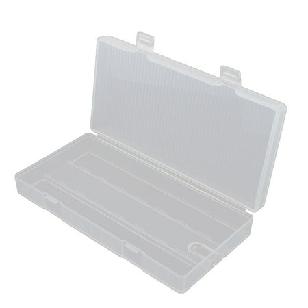 Clear Plastic Rectangle Battery Storage Box Container for 8 x 18650 ...
