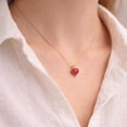 18 Carat Natural Heart Cut Ruby in Gold Plated Jewelry Romantic Gift ...