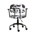 Leejay Retro Milk Cow Print Swivel Office Desk Chairs,Adjustable Task ...