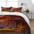 4 Piece Duvet Cover Set Queen, Autumn Orange Maple Leaves Tree Soft ...