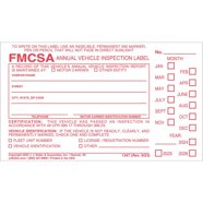 Annual Vehicle Inspection Label 50-pack - 2-Ply, Vinyl with Laminate ...