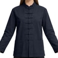 2026 New!Mandarin Collar Frog Button Long Sleeve Chinese Style Casual ...