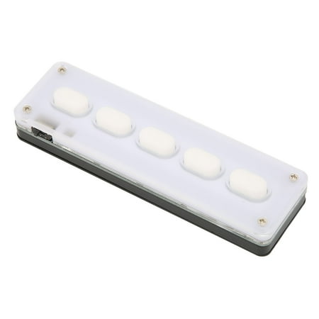 Programmable Keypad, 5 Key Mini Silicone Silent Keyboard Wired USB Dual ...