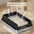 Stainless Steel Cat Litter Box with High Sides & Litter Spade | Non ...
