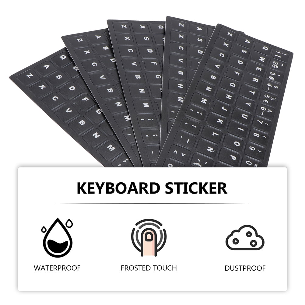Keyboard letter stickers 5 Sheets Keyboard Language Stickers Keyboard ...